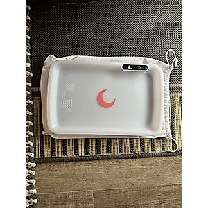 Brando Moon White LED Tray with Built in Grinder and Night Light - Glow Light Up Tray 7 Colors - Rechargeable and Smooth Round Edges