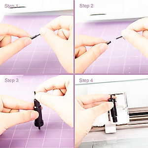 Deep Cut Blade for Maker 3/Maker/Venture/Explore 3/Air 2/Air/One, Deep Point Blade and Housing for Cutting Metallic/Genuine Leather, Craft/EVA Foam, Aluminum Foil, Magnetic Sheet, Matboard etc