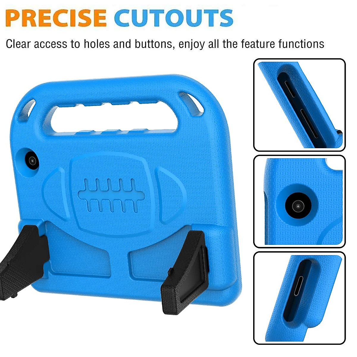 BMOUO Kids Case for All New Fire 7 Tablet (12th Generation,2022 Release), Fire 7 Tablet Case, Fire 7 2022 Case, Shockproof Handle Stand Kids Case for Amazon Fire 7 Tablet 2022 Latest Model 7", Blue