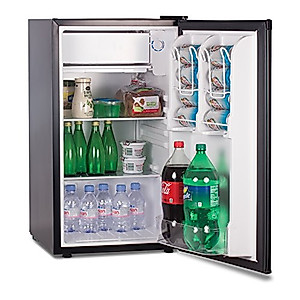 Commercial Cool CCR32B Compact Single Door Refrigerator and Freezer, 3.2 Cu. Ft. Mini Fridge, Black