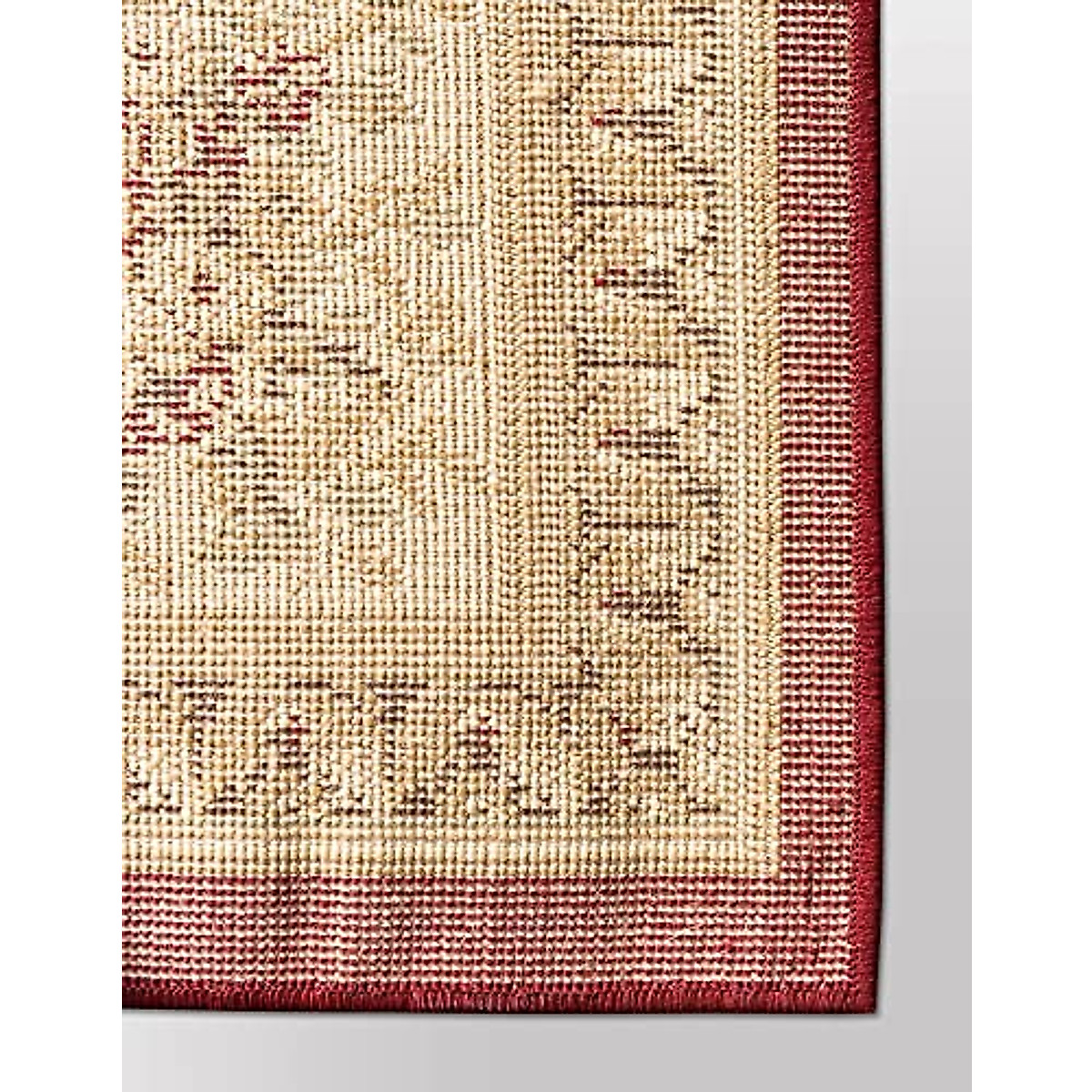 Unique Loom Versailles Collection Traditional Classic Medallion Motif Area Rug (4' 0 x 4' 0 Square, Burgundy/ Ivory)