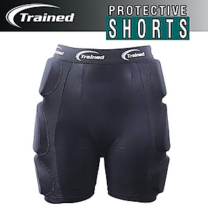 Trained Padded Protective Shorts for Extreme Sports Black