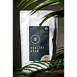 Healthy Bean Coffee Thrive Morning Roast - Low Acid Coffee | Whole Bean, Organic | - 11oz.