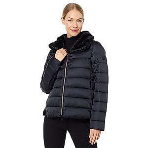 Save The Duck Mei - Short Basic with Faux Fur Black 1 4 (XL)