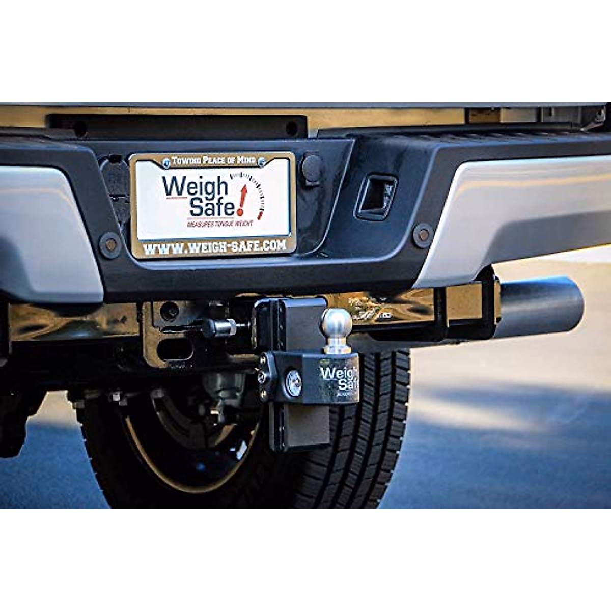 Weigh Safe Adjustable Trailer Hitch Ball Mount - 6" Drop Hitch for 2" Receiver w/ 2 pc Keyed Alike Lock Set, Premium Steel Trailer Tow Hitch w/Built in Weight Scale for Anti Sway, 15,000 lbs GTW