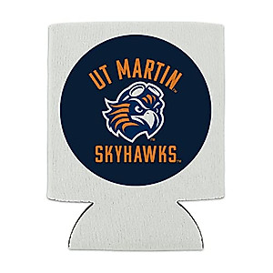 University of Tennessee Martin Skyhawks Logo Can Cooler - Drink Sleeve Hugger Collapsible Insulator - Beverage Insulated Holder