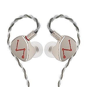 Letshuoer DZ4 in Ear Monitor Headphones, 3DD+1PR Driver HiFi IEM Earphones, Wired Earbuds with Alloy Faceplace Detachable Silver-Plated Cable for AudiophileSingers Musician DJ Stage