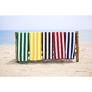 LANE LINEN 100% Cotton Beach Towel with Bag Towels 4 Pack 36"x72" Bath Cabana Stripe Pool Highly Absorbent Large Quick Dry Travel - Blue