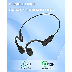 WETCEAOM Bone Conduction Headphones Bluetooth 5.3, Open-Ear Headphones Wireless IPX6 Waterproof Headphones with Microphones,Type-C Charging,Sport Headphones for Running,Cycling,Driving