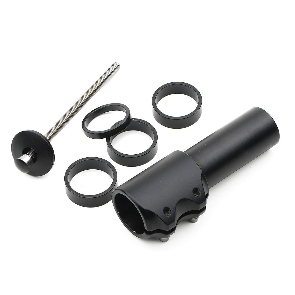 28.6mm Bike Stem Riser, Bike Fork Stem Extender, Aluminium Alloy Bicycle Handlebar Raiser Head Up Adapter for Mountain Bike, Road Bike, MTB, BMX