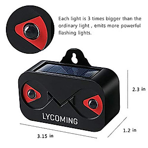 Lycoming Skunk Repellent Predator Light for Nighttime Animals Solar Predator Control Light Coyote Deterrent Deer Repellent Devices with Strobe Lights Raccoon Fox Repellent for Yard, 8 Pack