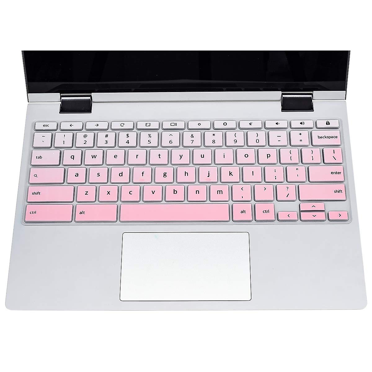 Keyboard Cover Skin for Lenovo Chromebook Flex 3 11"/IdeaPad 3 Chromebook 11.6 / Spin X360 Chromebook/Chromebook Flex 5 5i 13 / Chromebook C330 C340 100e 300e 500e 11.6, Ombre Pink
