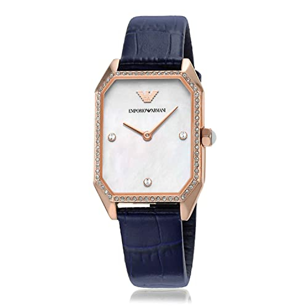 Emporio Armani Women's Two-Hand Blue Leather Watch (Model: AR11466)