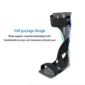 WILLQ Foot Drop Orthosis Drop Foot Brace Orthosis Support for ​Drop Foot Nerve Injury Relieve Pressure Keeping Foot Straight Right Angle Low-Profile Heel-Less Design for Optimum Comfort,Left,Middle