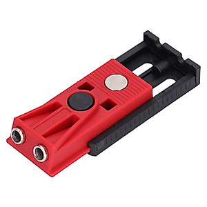 Orenic Woodworking Drill Guide Dowel Jig Kit, Precise Hole Positioning Accessories for Oblique & Pocket Hole Joinery, Self Centering Doweling Jig with Woodworking Angle Hole Locator, Drilling Fixture