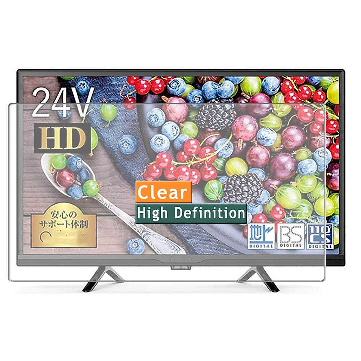 Vaxson 3-Pack Screen Protector, compatible with YAMAZEN QRC-24S2K 24" TV TPU Film Protectors Sticker [ Not Tempered Glass ]