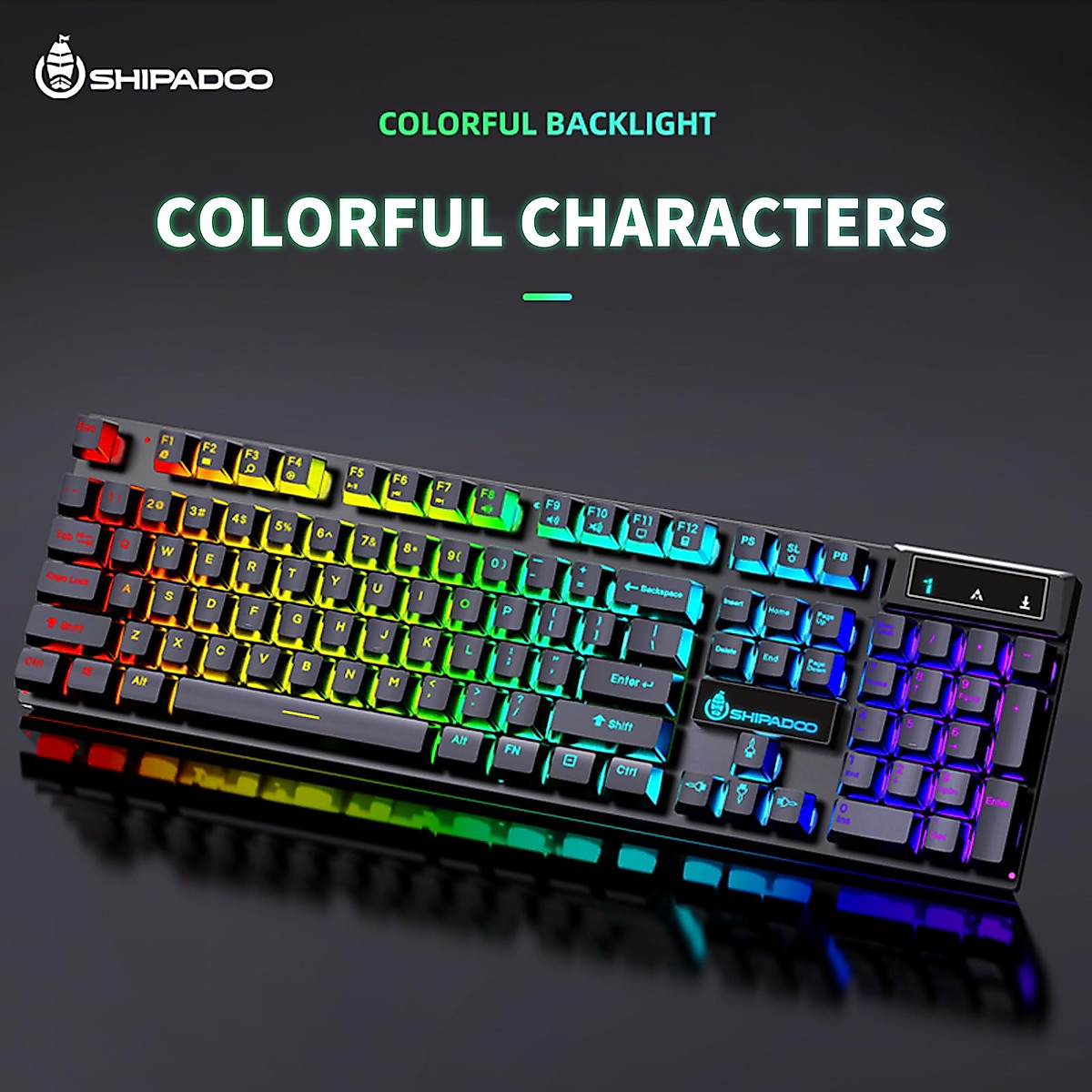 HQDZSZ Wired Gaming Keyboard and MouseUniversal， Keyboard and Mouse Set, USB Interface, Wired Keyboard and Mouse Set, Laptop, Desktop Computer, Office and Home use (Black)