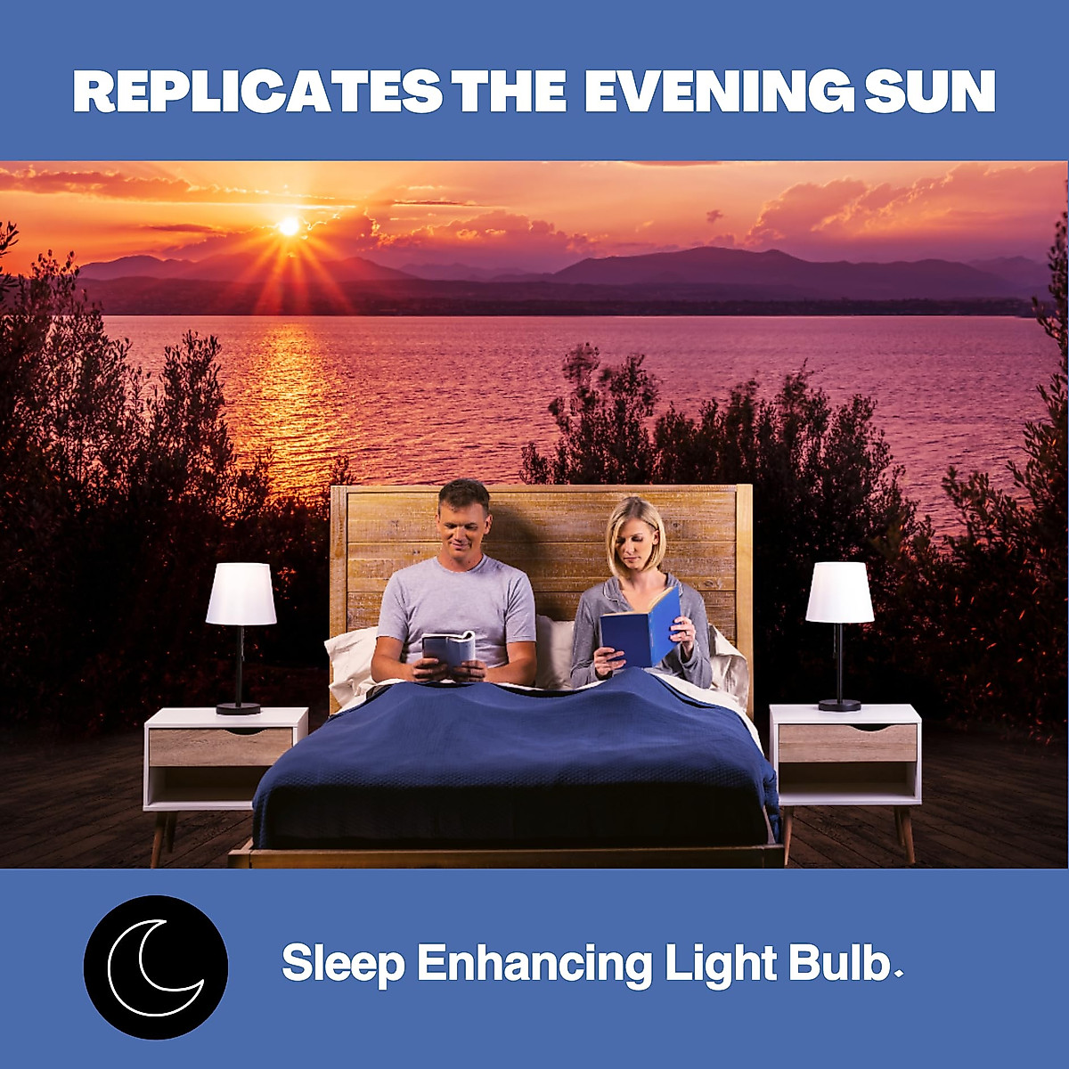 Low Blue Sleep Light Bulb - NorbSLEEP Low-Blue Light Bulb for Bedtime, Evening and Night, for Restful, Healthy Sleep for All Ages (Baby, Children, Adults), Produces Natural Melotonin (6W 1-Pack)