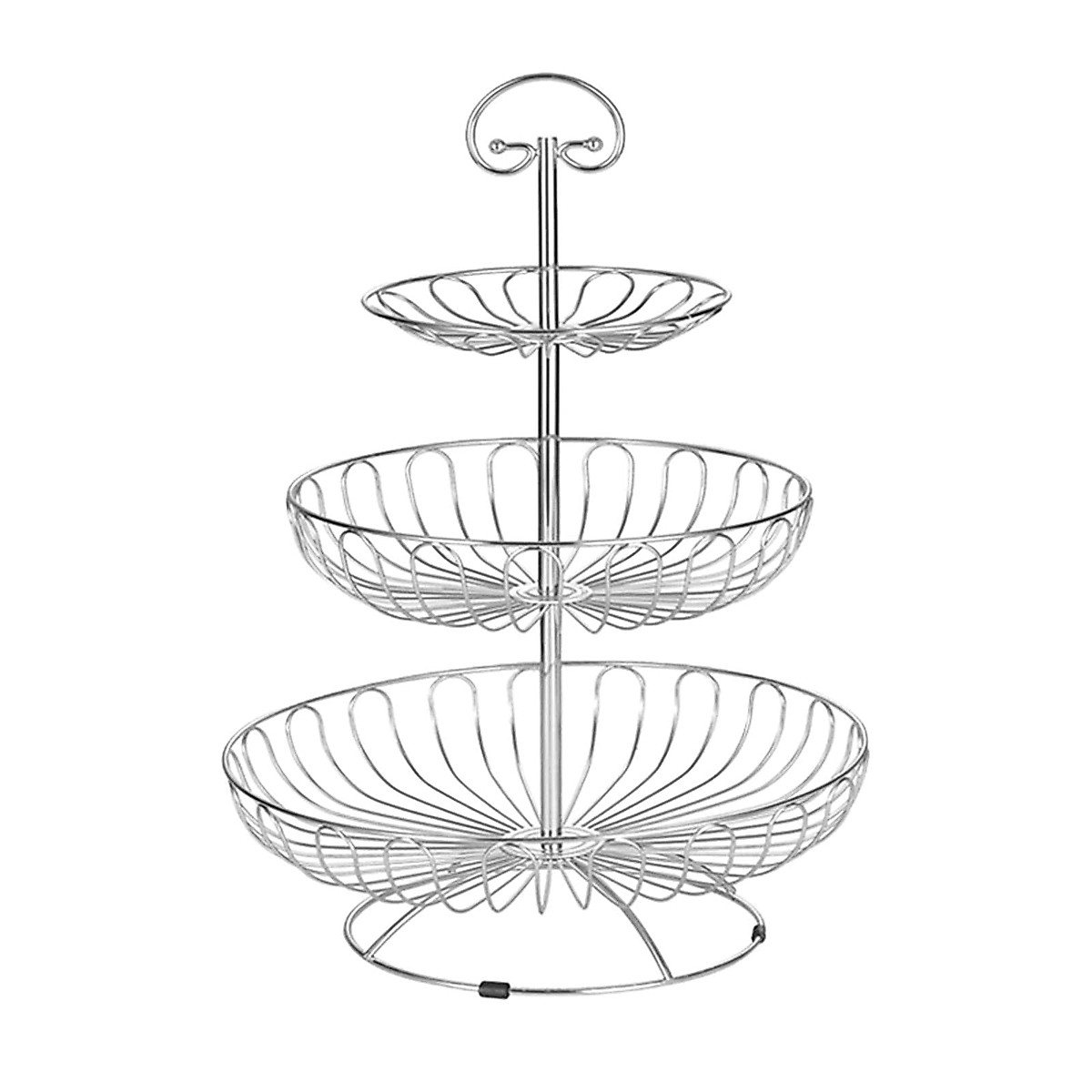 Milageto Detachable Metal Wire Fruit Bowl Banana Hanger for Bathroom Home