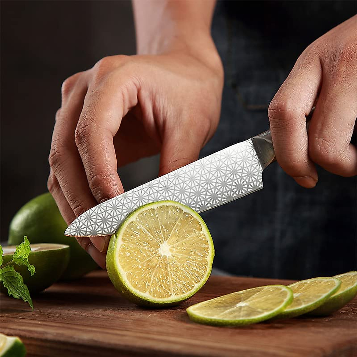 TooSharp Paring Knife, Kitchen Knife 3 Inch Forged with German Stainless Steel, Full Tang Ergonomic Handle, Super Sharp to Hold an Edge, for Paring, Chopping, Slicing Fruits Vegetables, Silver