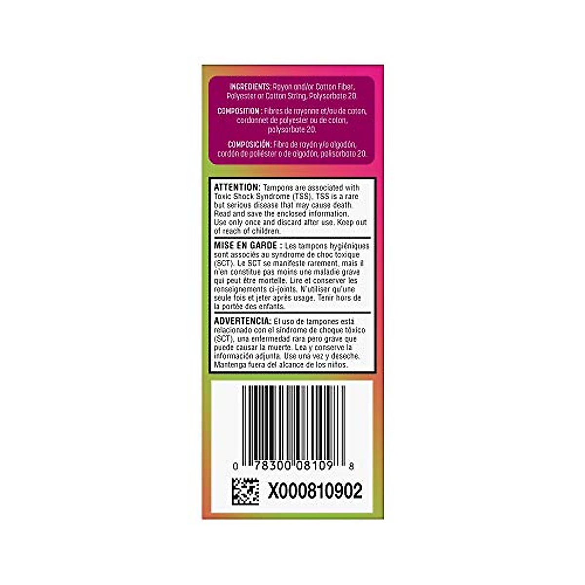 Playtex Sport Tampons, Regular Absorbency, Fragrance-Free - 18ct