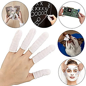 400 Count Latex Finger Cots Small Fingertip Gloves Disposable Finger Rubber Tips Protector Anti-Static