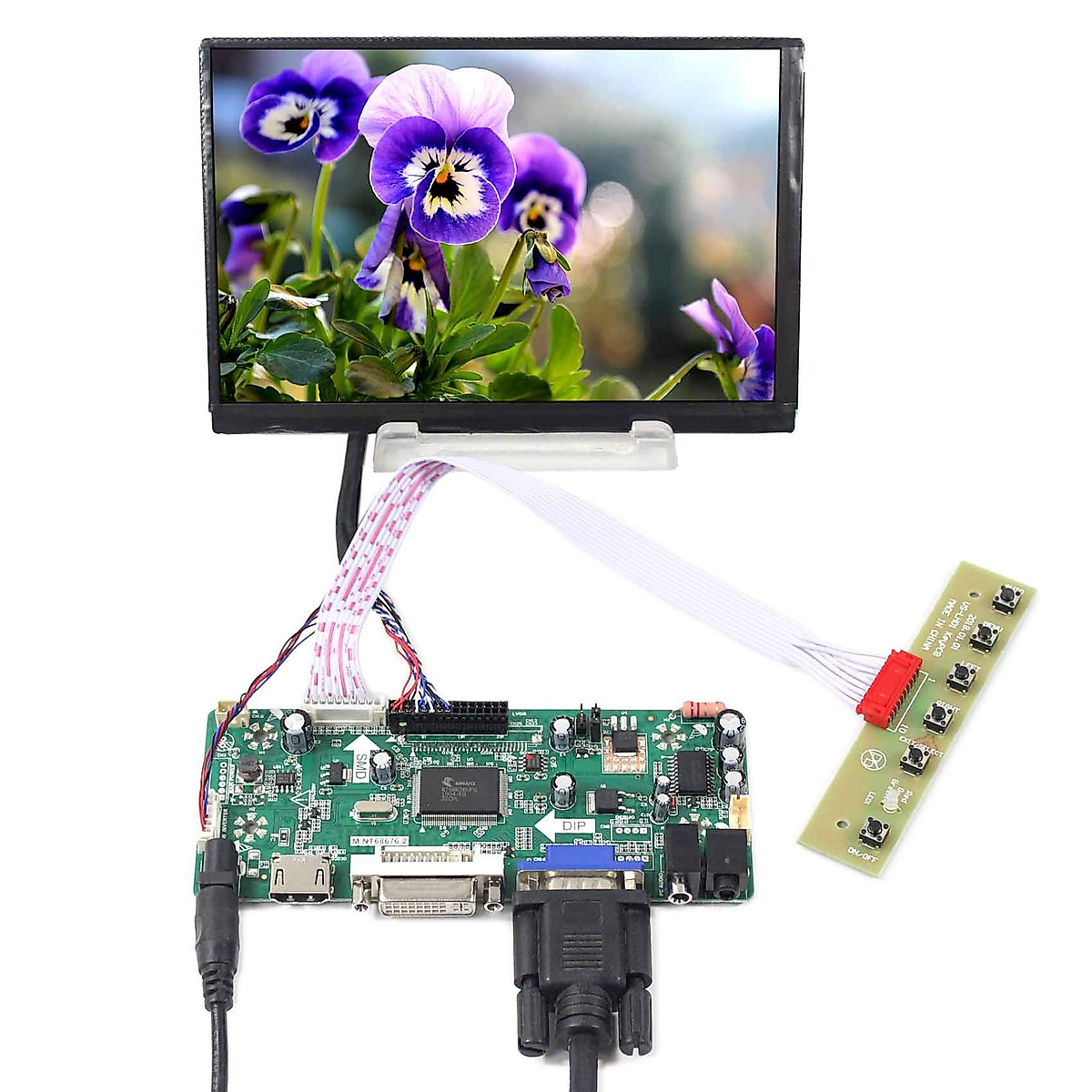 7" Portable Monitor N070ICG-LD1 LCD Screen 1280X800 Display Resolution for HDMI DVI VGA Audio LVDS Controller Driver Board