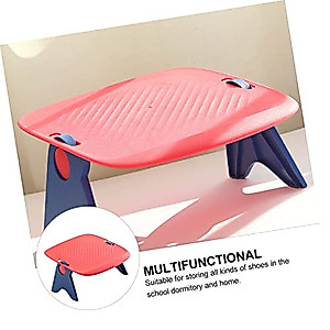 STOBAZA Shoe Shelf 1 PC Plastic Shelf Novel Blue Simple Slots for Stand Organization Saver Clo Double-Layer Cabinet Household Red Shoes Detachable Home No Organizer Adjustable Require Shoe Cabinet