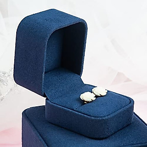 Aiigistar Ring Box, Single Jewelry Ring Box, All Wrapped With Microfiber Leather for Proposal,Wedding Ceremony,Ring Box for Men(Blue)