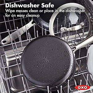 OXO Softworks 13 Piece Cookware Pots and Pans Set, 3-Layered German Engineered Nonstick Coating, Good Grips, Durable Scratch Resistant Fry Pans, Saucepans, Stockpot, Dishwasher & Oven Safe, Gray