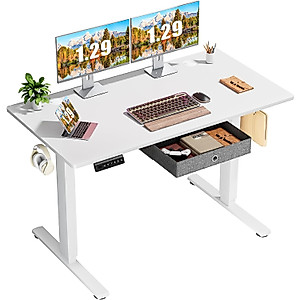 Sweetcrispy Standing Desk Adjustable Height, 50 Inch Electric Standing Desk with 3 Memory Presets, Adjustable Desk Stand Up Desk
