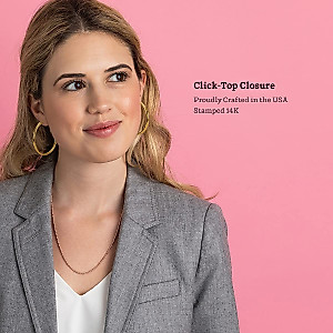 KEZEF 14K Real Gold Hoop Earrings for Women - 2mm Thickness, Lightweight Tube Hoops for Women with High Polish Finish in 14 kt White Gold - 50mm / 2" Diameter