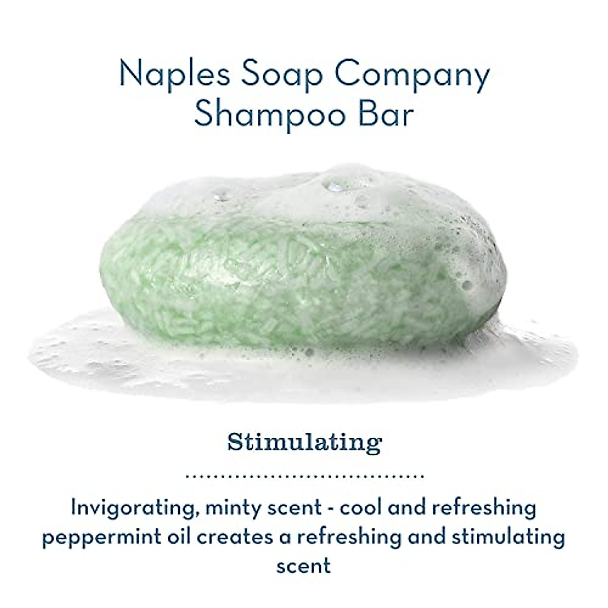 Naples Soap Company Solid Shampoo Bar for All Hair Types – Eco-Friendly, Free of Parabens, Alcohol, Pthalates – Handmade, pH Balanced, Hydrating Haircare, Lasts 50-75 Uses – Stimulating Scalp, 1.75 oz