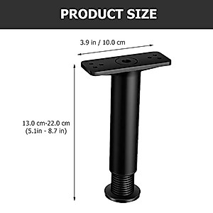 Angoily Beds Bed Frames 4pcs Adjustable Metal Bed Frame Support Legs for King Bed Sofa Table Furniture Cabinet Replacement Parts 13cm-22cm Bed Risers Bed Risers Bed Risers Bed Risers Bed Risers