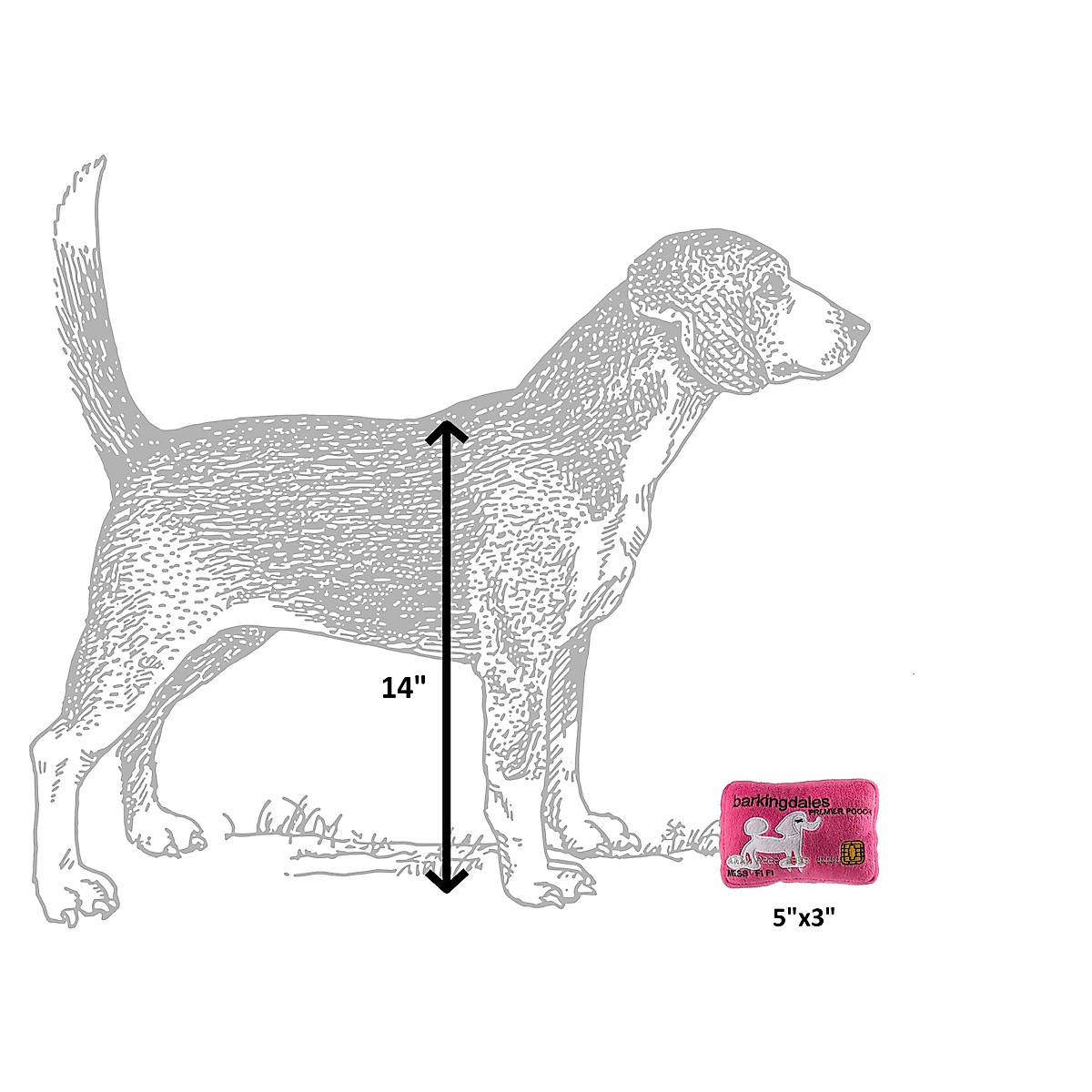 Dog Diggin Designs Credit Card Collection | Unique Squeaky Parody Plush Dog Toys – Don’t Leave Home Without It