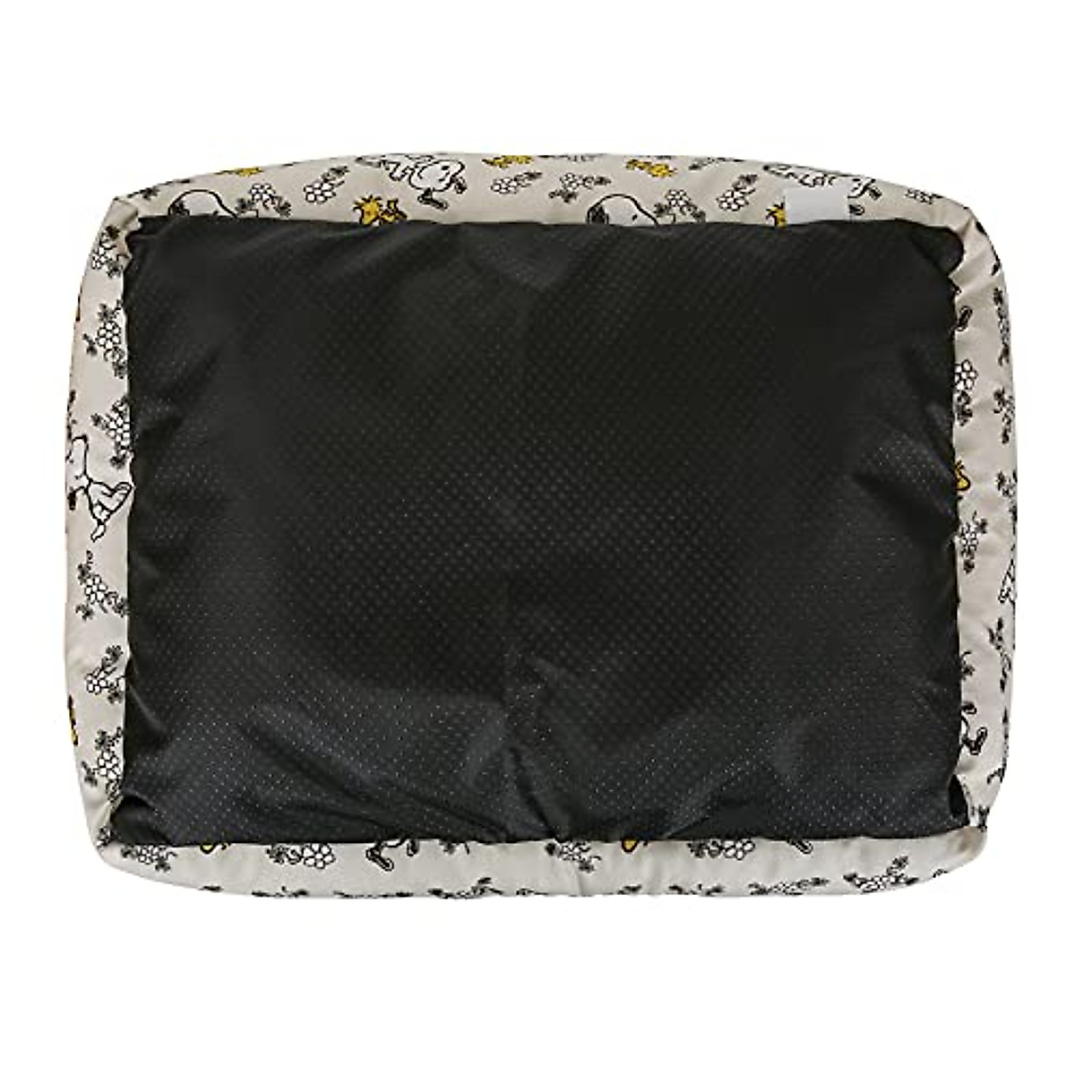 Peanuts for Pets Snoopy & Woodstock Cuddler Dog Bed in Beige | Elevated Dog Bed With Raised Rim | Plush and Comfortable Machine Washable Dog Bed for All Dogs, 24" x 19" x 8"