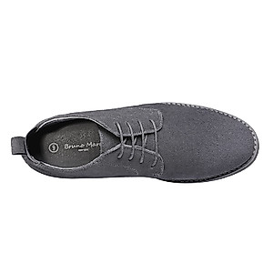 Bruno Marc Men's Chukka Grey Suede Leather Chukka Desert Oxford Ankle Boots Size 7.5 M US