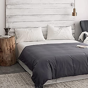 Syrinx Bundle Cooling Weighted Blanket 20 pounds(60”x 80”,Dark Grey) with Soft Duvet Cover (Grey, 60”x 80”)