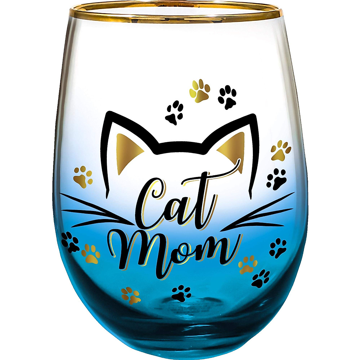 Spoontiques Cat Mom Stemless Glass