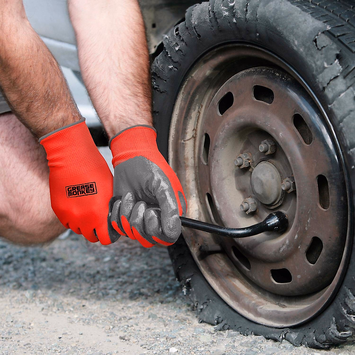 GREASE MONKEY Nitrile Coated Work Gloves - 15 Pairs - Size Large