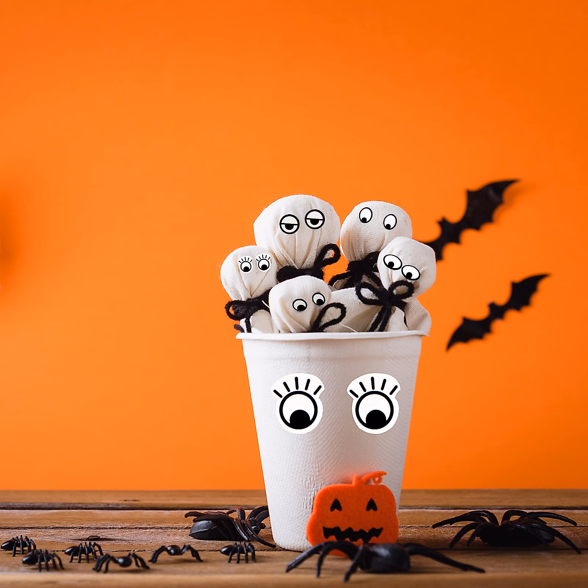 BLMHTWO 2000 Pieces Eye Stickers Large Googly Eyes Self Adhesive Stickers Labels Black White Cartoon Wiggle Eye Stickers Eyeball Stickers for DIY Crafts Scrapbook Notebook Party Favor