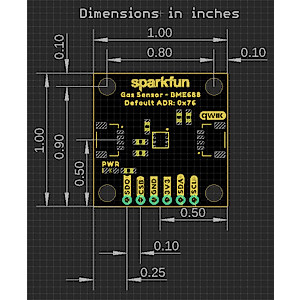 SparkFun Environmental Sensor - BME688 (Qwiic) - Gas scanning Sensor - Temperature Humidity Barometric Pressure - Scan for VOCs VSCs and Other Gasses in The Parts per Billion Range ppb