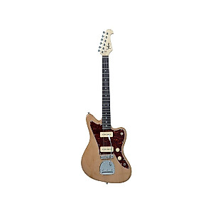 Monoprice Indo Series 6 String Alder-Body Electric Guitar, Right, Natural (610886)