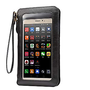 Phone Bag Touch Screen PU Leather Crossbody Bag, Universal Phone Wallet Pouch Shoulder bag for iPhone Xs Max XR X 8 7 Plus,Samsung Galaxy S8 S9 Plus Note 8, S10 Lite, s20+,s20 ultra,Note10+, Note20