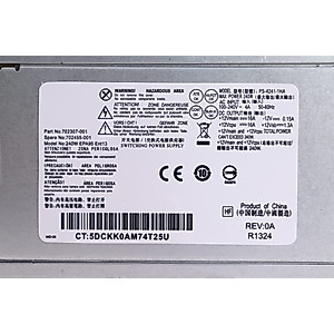 Ptcliss 240W Power Supply Unit PSU for HP ProDesk 400 600 800 G1 G2 SFF M/N: D12-240P1A PS4201-2HF PS-4241-2HF P/N: 702309-001 751886-001 702457-001 702455-001