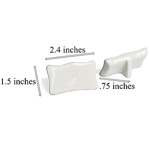 Evelots Place, Name cards - 12 Piece Set - Porcelain - Place Cards for Weddings, Parties, Reception - Table Name Seating Cards for Buffet - Reusable - Dry Eraser Marker Included - Easel Back Holders