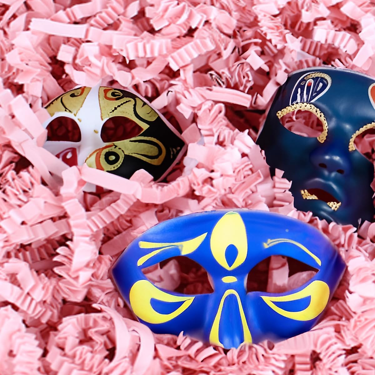 Mighty Gadget 1 LB Light Pink Crinkle Cut Paper Shred Filler for Gift Wrapping & Basket Filling