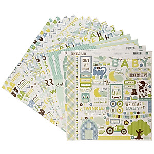Echo Park Paper Company Bundle of Joy Boy 2 Collection Kit, Green, 12-x-12-Inch