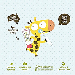 Jack N' Jill Natural Kids Toothpaste - Flavor Free - Organic, Gluten Free, Vegan, BPA Free, Fluoride Free, SLS Free, Dairy Free - Make Toothbrushing Fun for Kids - 1.76 oz (Pack of 1)