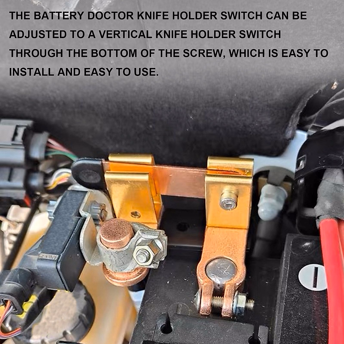 Top Post Knife Blade Master Switch, Solid Brass Knife Blade Master Switch 12V/25V Knife Power Shut Off Isolator for Auto Car RV-Marine Boat Truck Vehicle, Battery Cut Off Shut Off Switch, Negative